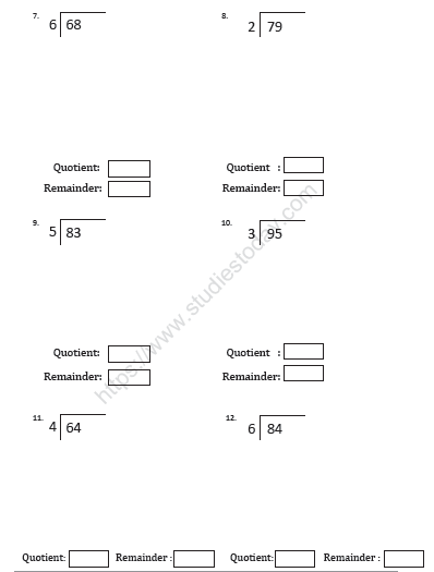 CBSE Class 2 Maths Division Worksheet